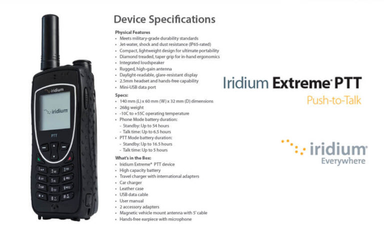 Iridium 9575 Extreme PTT – Iridium Satellite Phones Philippines – Audio ...